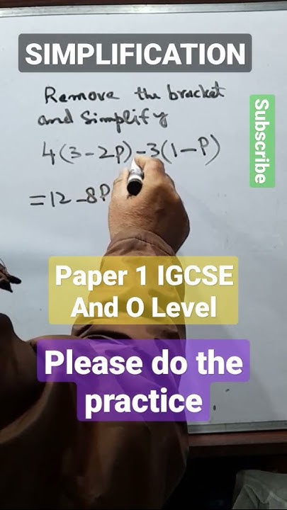 Mathematics For IGCSE And O level#SIMPLIFICATION#IGCSE#OLEVEL - YouTube
