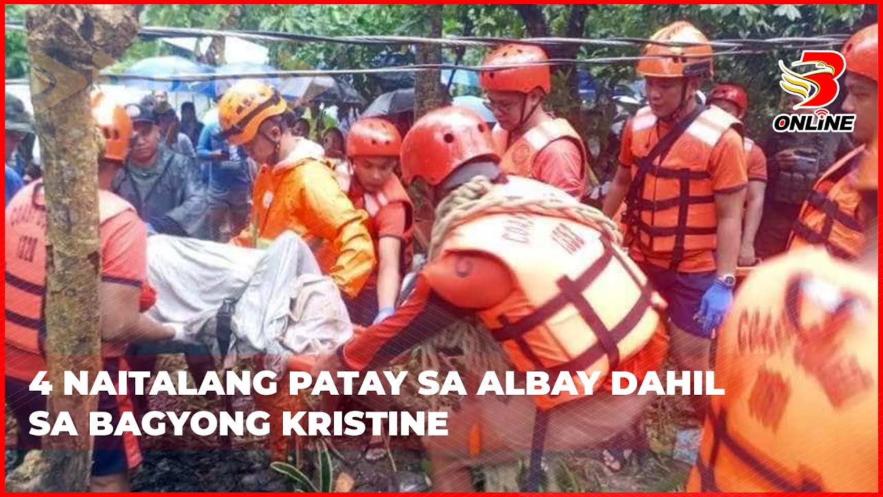 4 naitalang patay sa Albay dahil sa bagyong Kristine - YouTube