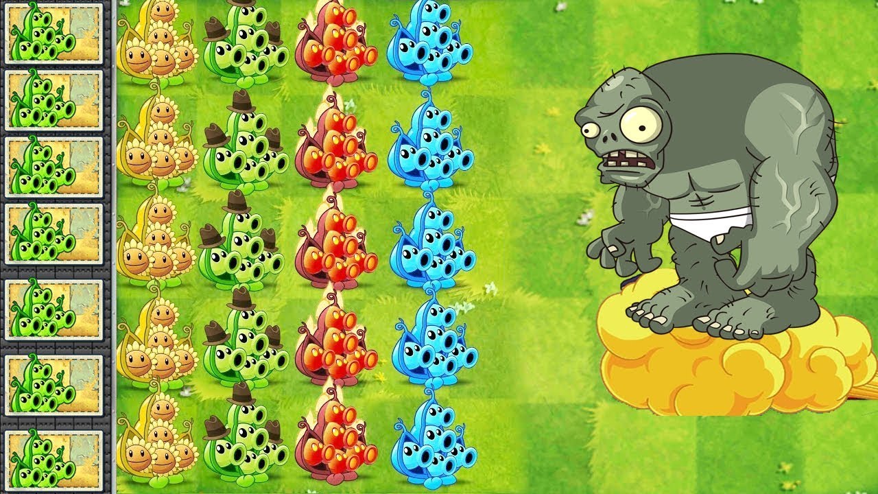 Plants vs Zombies 2 All Pea Pod vs Zomboss Fight ! - YouTube