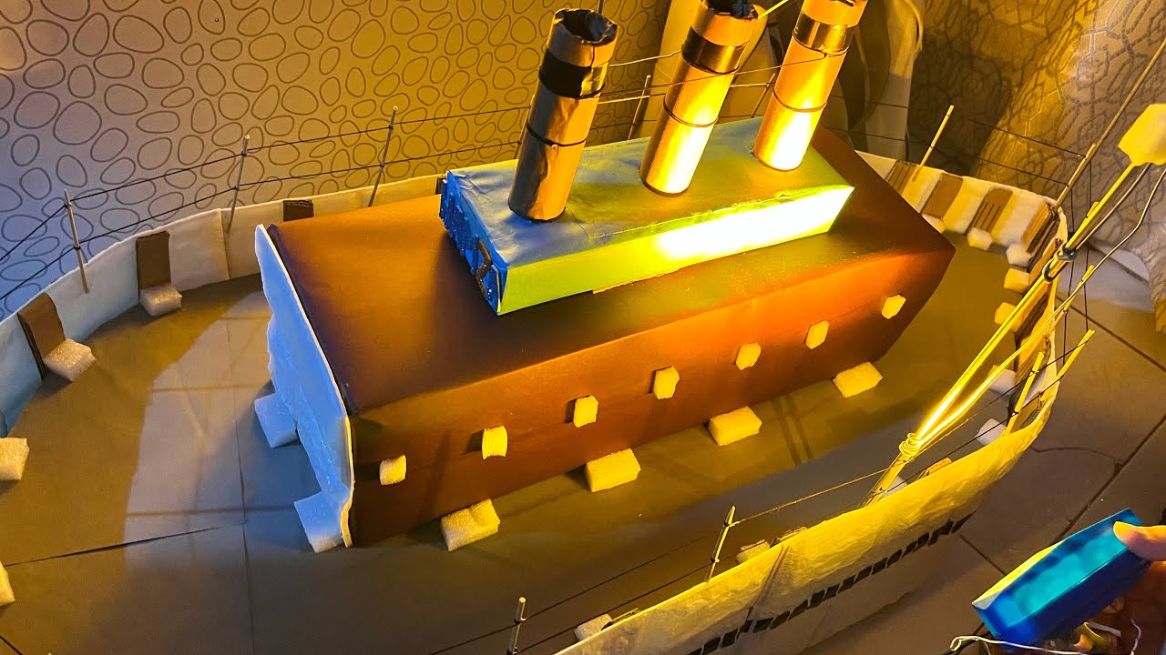 How to make a ship with cardboard | Easy craft work | Titanic ship ...