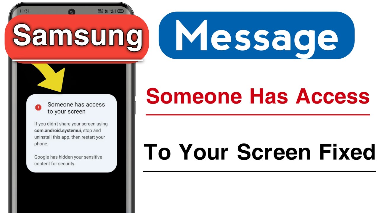Samsung Message Someone Has Access To Your Screen Problem Solve 2024 ...