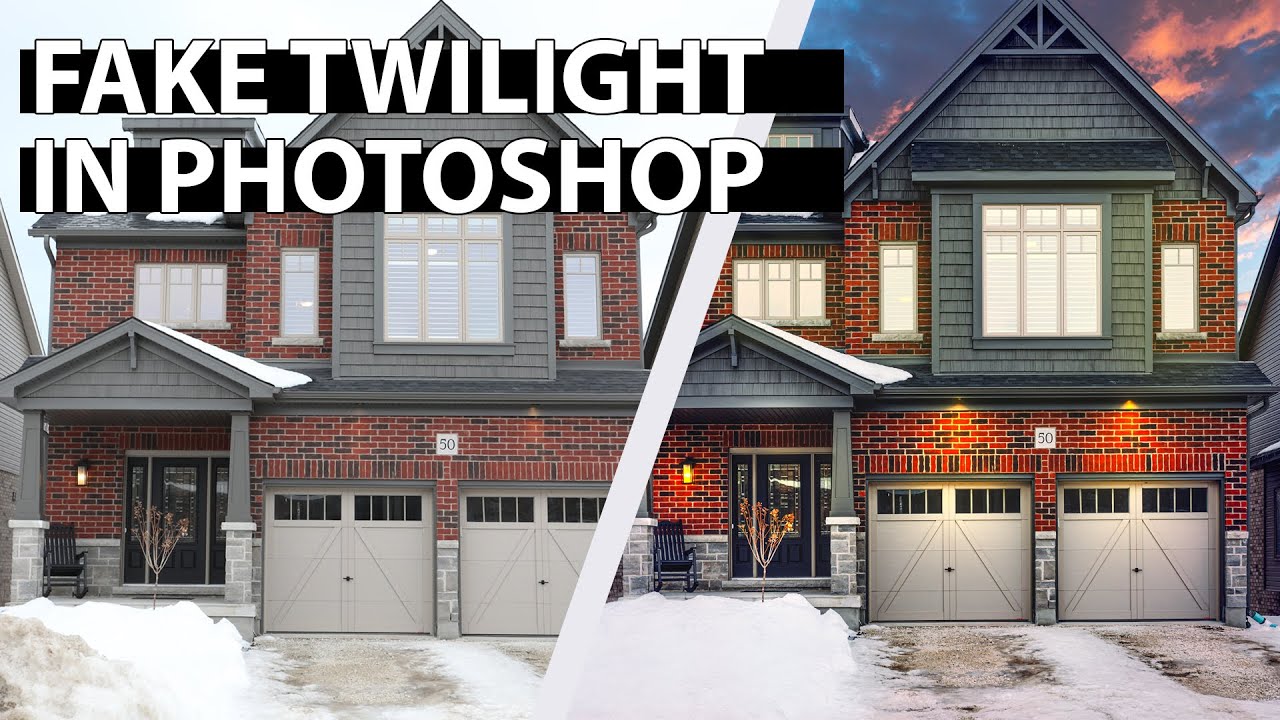 How To: Day to Dusk or Virtual Twilights with Photoshop Tutorial - YouTube