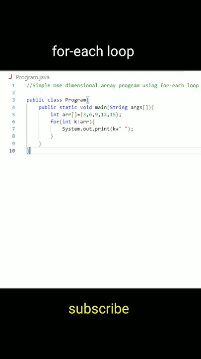 for each loop in Java #code #java #programming #developers #shortsvideo #website #reels #shorts ...