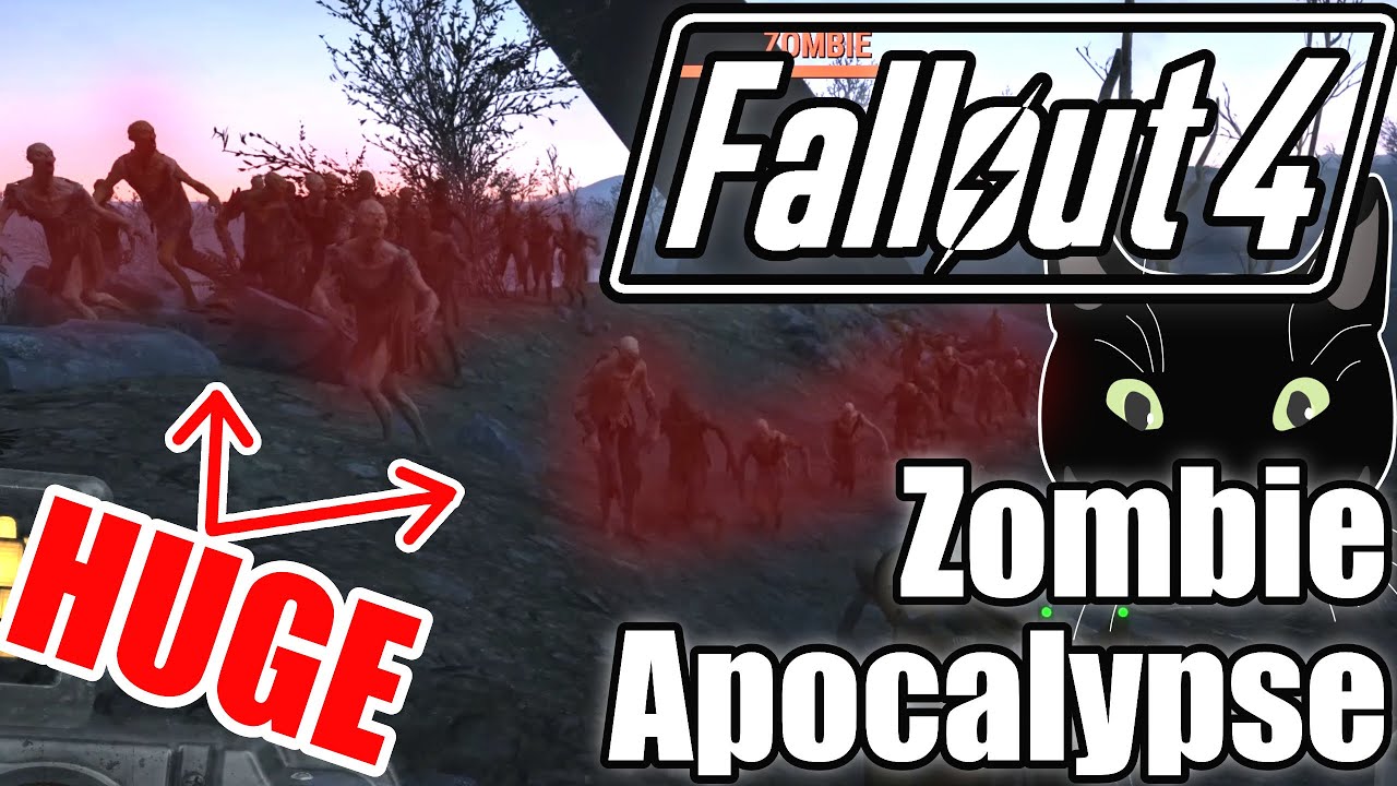 A Horde So Big I Flee! - Fallout 4 Zombie Apocalypse Mod - YouTube