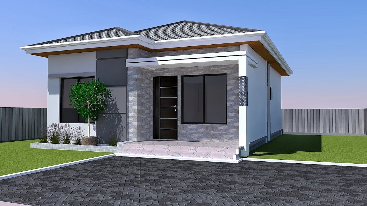 Modern 2 Bedroom House Design With Floor Plan - YouTube