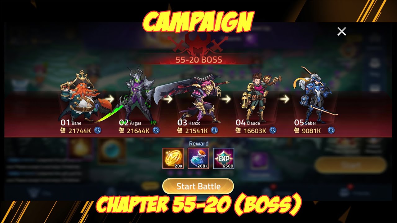 Mobile Legends Adventure Campaign 55-20 (Boss) - YouTube