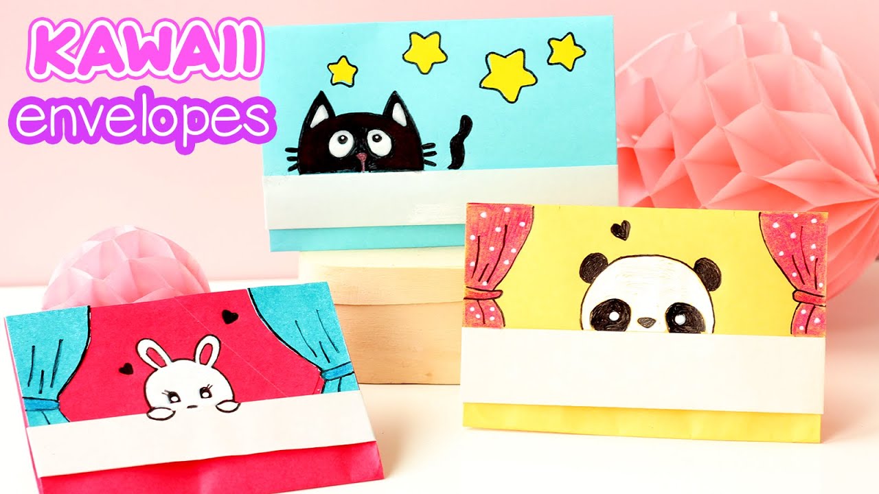 How to make a cute paper envelope - Easy origami - YouTube