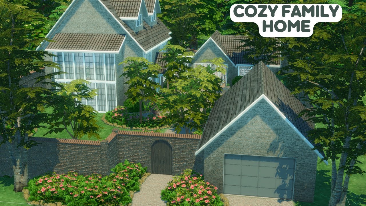 COZY FAMILY HOME | THE SIMS 4 | SPEED BUILD | DL + CC | PART 2 - YouTube