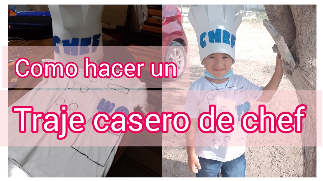 Traje casero de chef para niño🧑‍🍳súper fácil. - YouTube