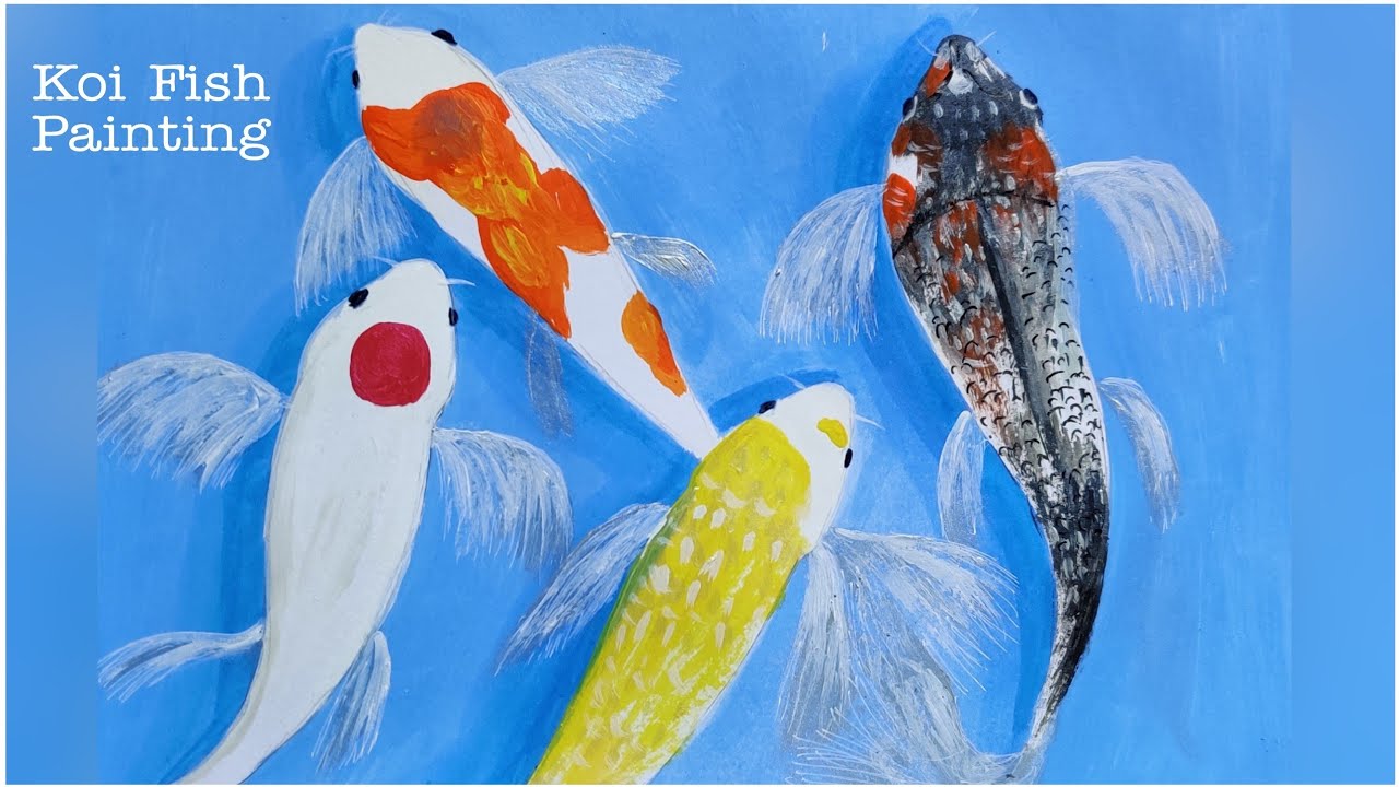 Acrylic Painting | Koi Fish Painting 😍 - YouTube