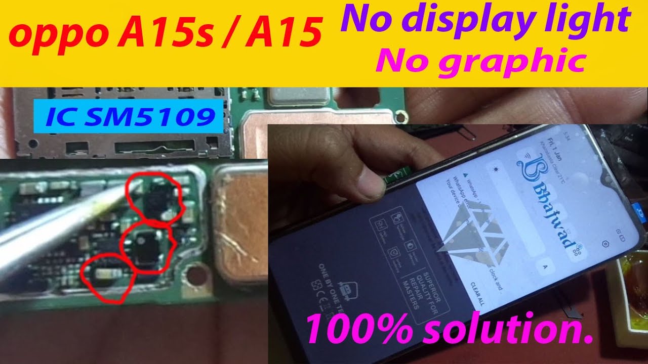 Oppo A15/A15s No graphic and no display light solution (2024). - YouTube