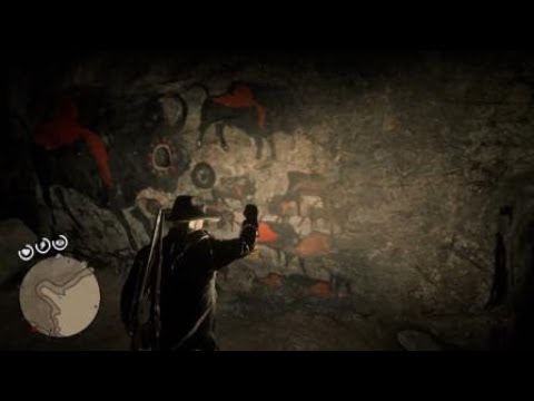 Red Dead Redemption 2 Cave Painting Behind Elysian Pool Waterfall - YouTube