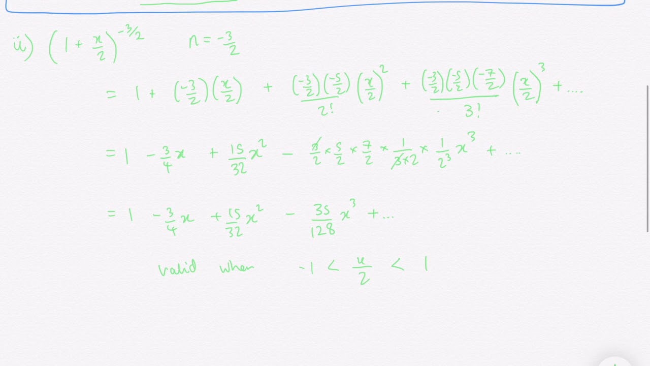 The General Binomial Expansion Examples 1 - YouTube