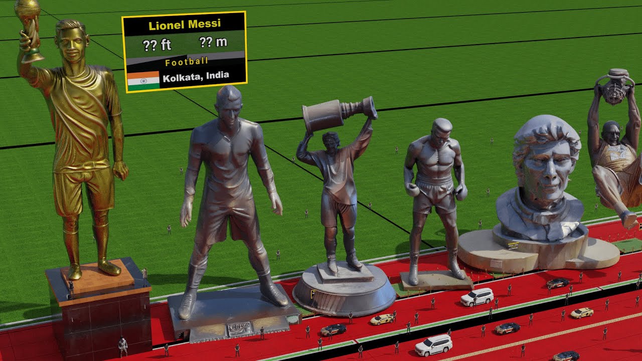 Tallest Athlete Statues in the World | 3D Size Comparison - YouTube