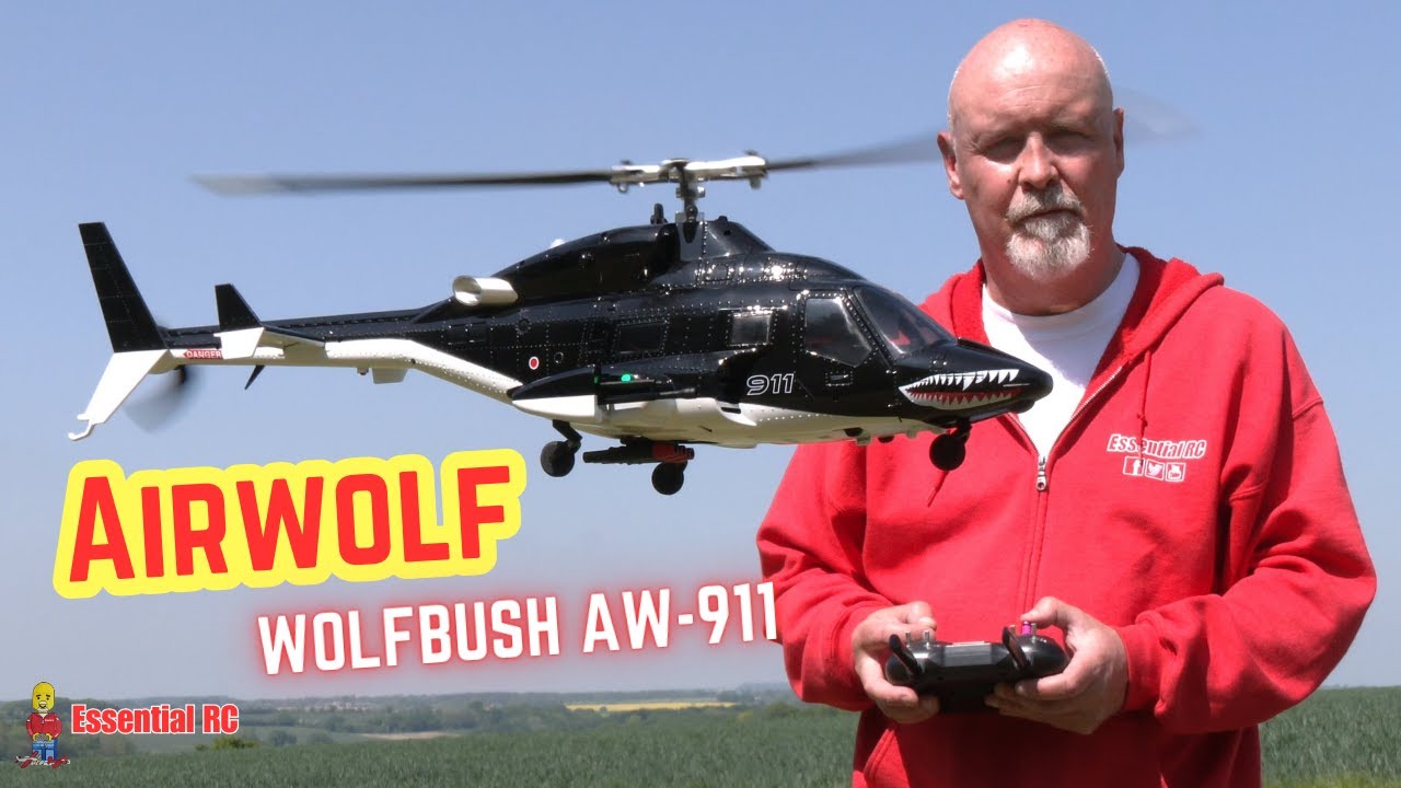 FLIGHT TEST ! WOLFBUSH AW-911 Airwolf 1/34 Scale RC Helicopter with GPS ...