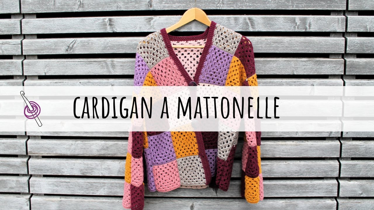 Come fare cardigan a mattonelle granny - tutorial e schema uncinetto ...