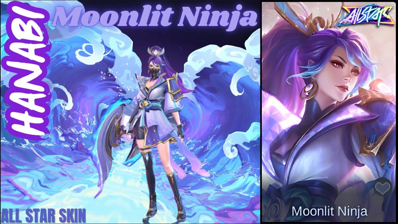 Hanabi Moonlit Ninja (All Star Skin) [MLBB Skin Effects 4K UHD] | Slow ...