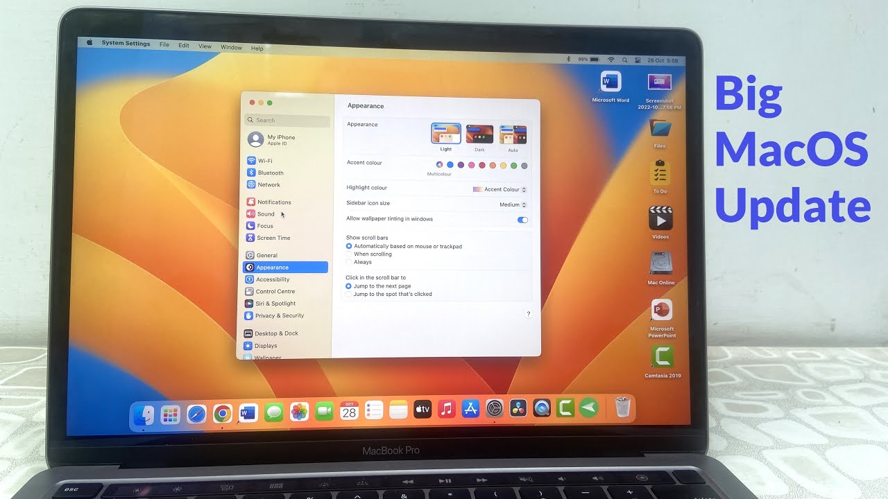 Big Software Update for MacBook (MacOS 13 Ventura) - YouTube