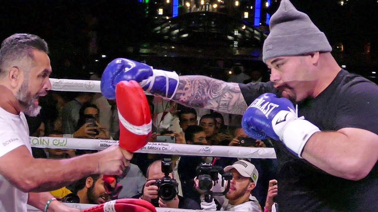 ANDY RUIZ - Replay or Ricochet? - FULL PUBLIC WORKOUT in Saudi Arabia ...