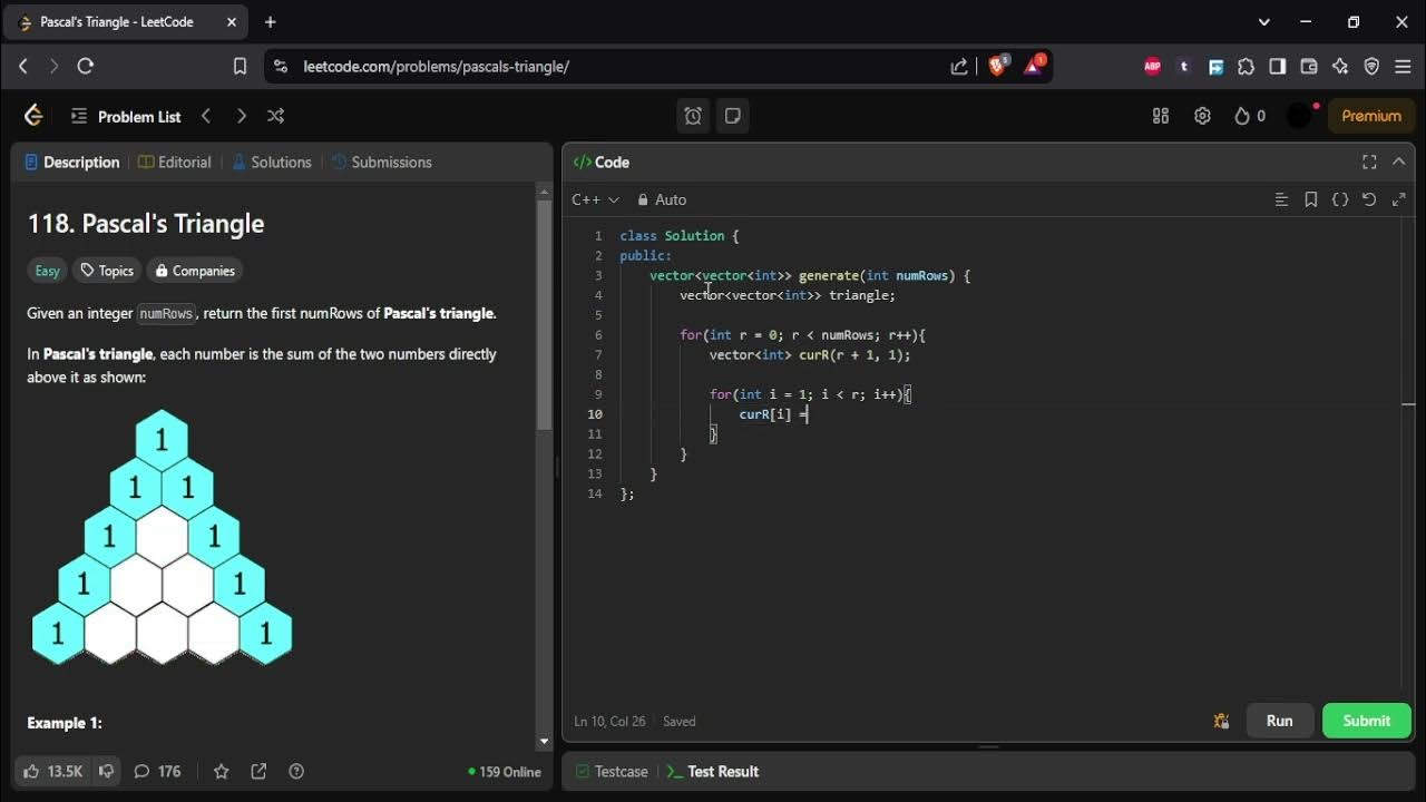 برمجهleetcode-118 - YouTube