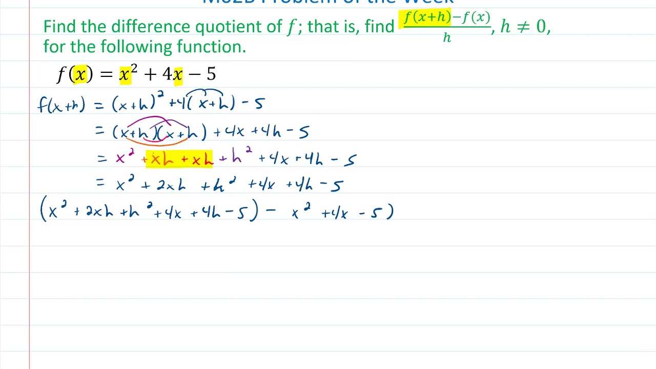 The Difference Quotient YouTube the-difference-quotient-youtube