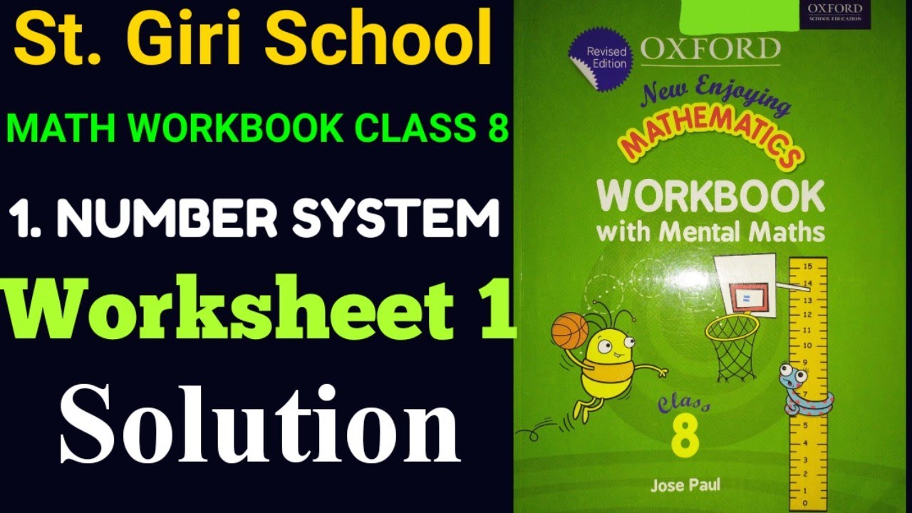 Oxford New Enjoying Mathematics Workbook Class 8 St. Giri School ...