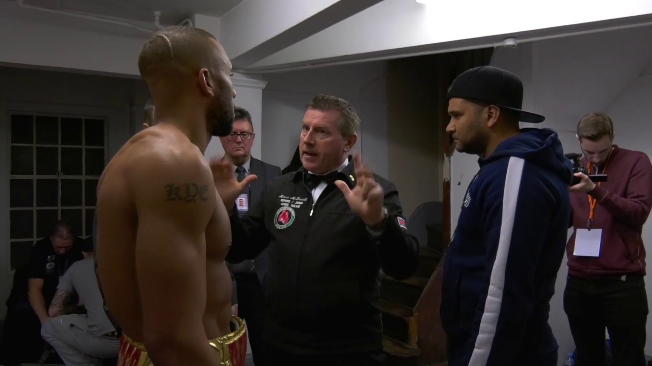 Preview of Grant Dennis backstage vs Elliott Matthews - YouTube