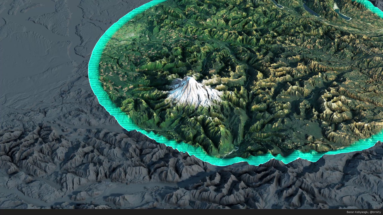 Mt. Rainier texture animation using Unity3d and Mapbox - YouTube