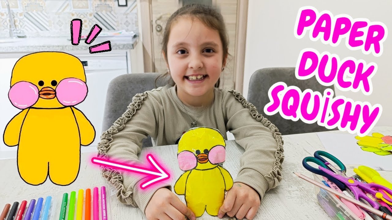 PAPER DUCK SQUİSHY YAPIYORUZ‼️HEMDE POŞET İLE KOLAY SQUİSHY ETKİNLİĞİ‼️ ...