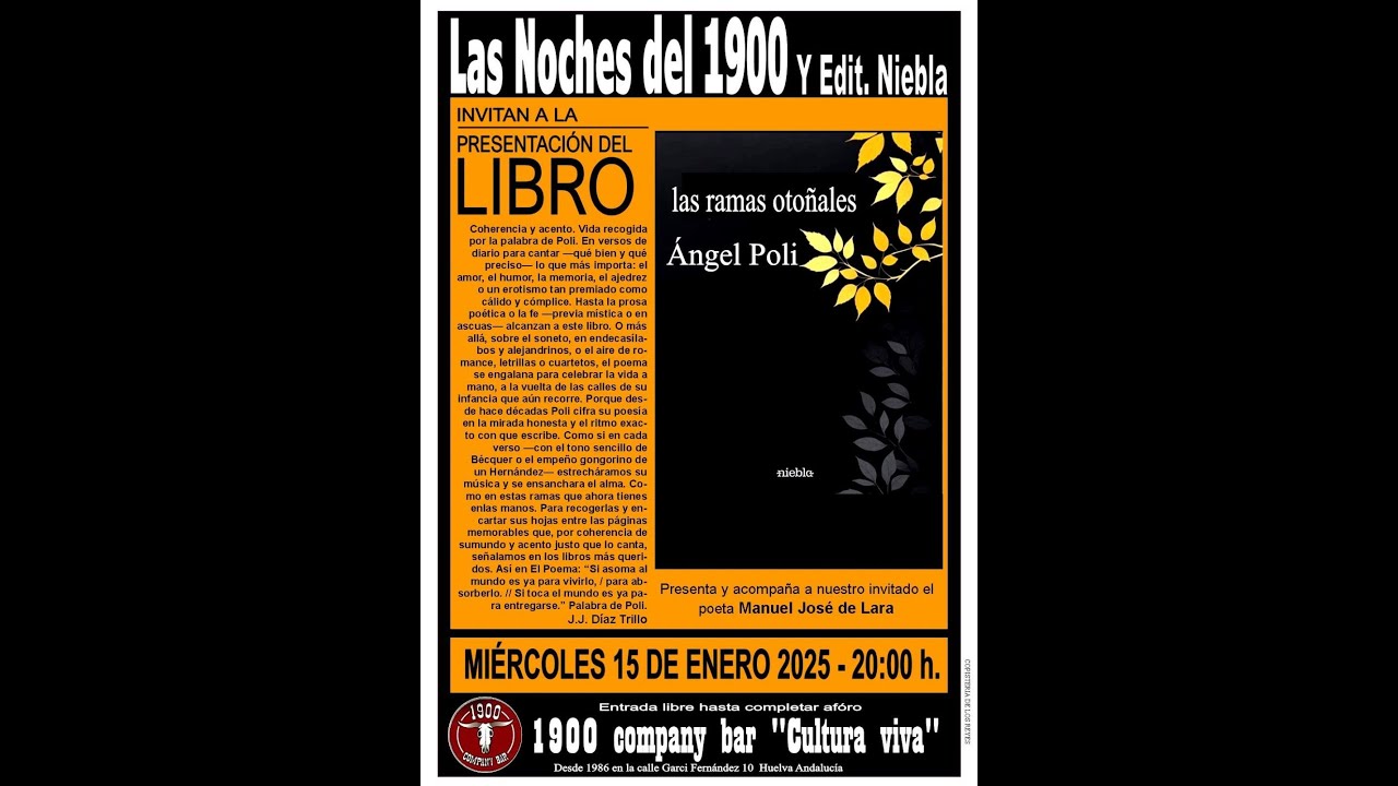 Presentación del libro LAS RAMAS OTOÑALES de Ángel Poli 15.01.25 - YouTube