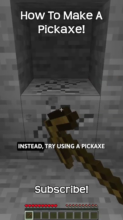 How To Make A Pickaxe In Minecraft?! - YouTube