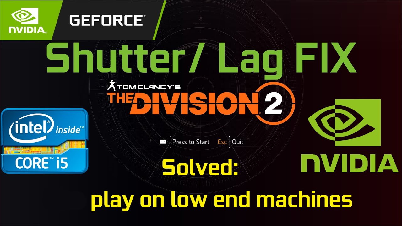 Tom Clancy's The Division 2: Shutter/ Lag fix (including Low End ...