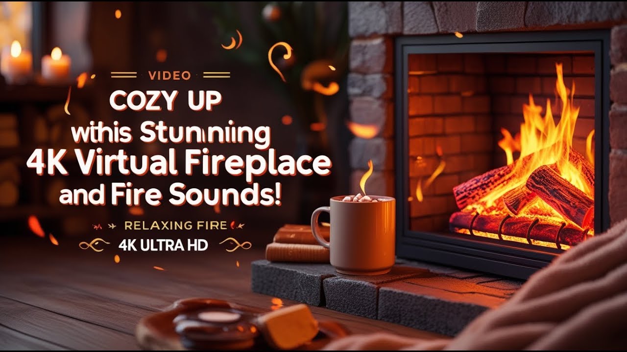 Cozy Up With THIS Stunning 4K Virtual Fireplace and Crackling Fire ...