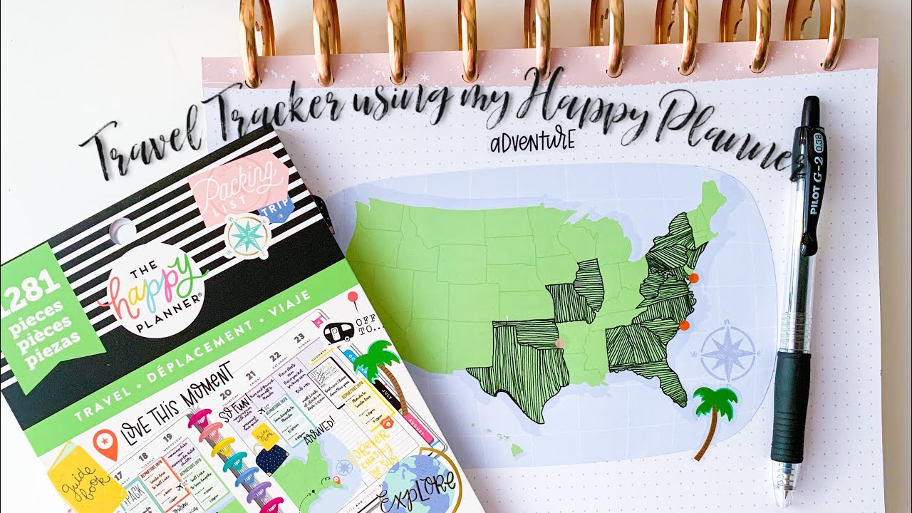 HAPPY PLANNER TRAVEL TRACKER - YouTube