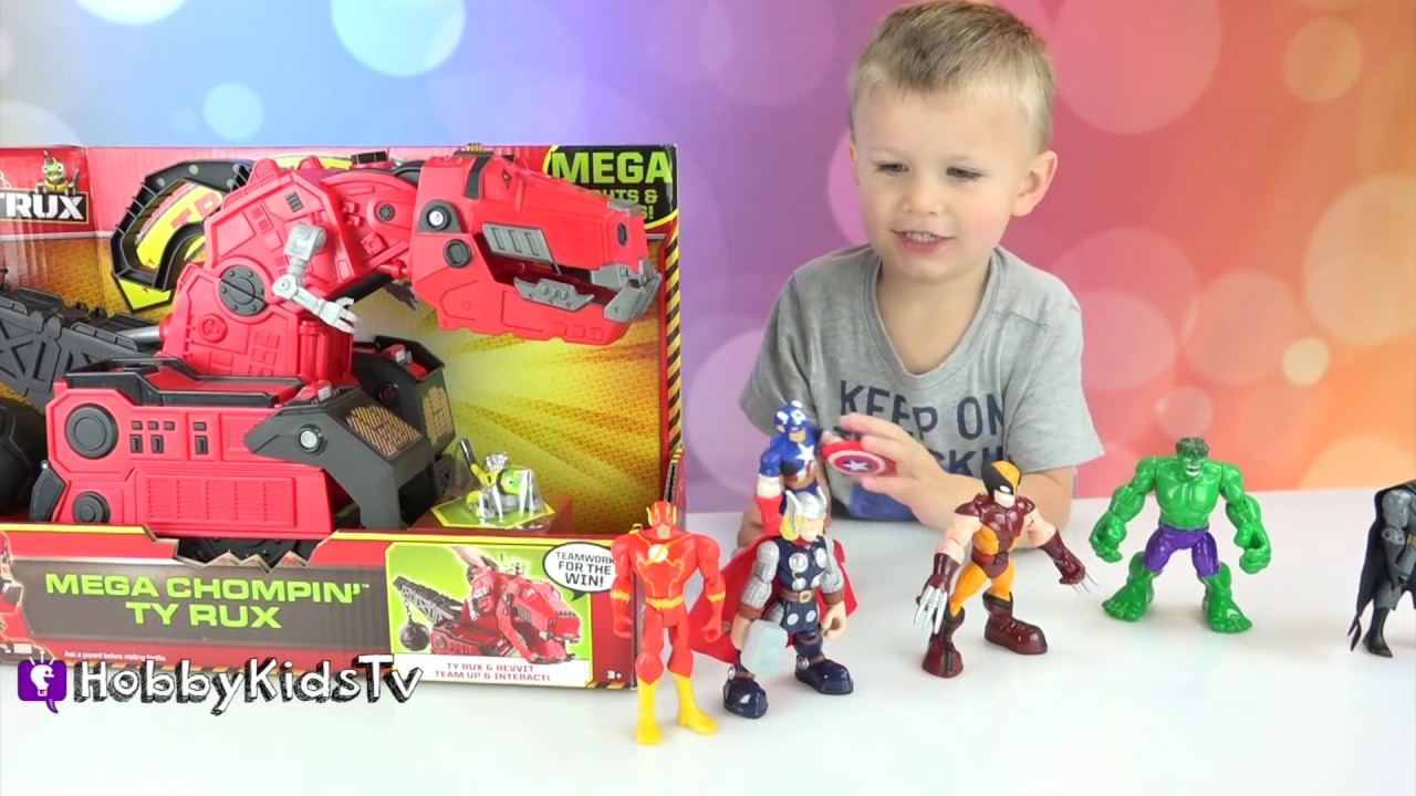 Dinotrux Ty-Rux! BATMAN! Review by HobbyBear HobbyKidsTV - YouTube