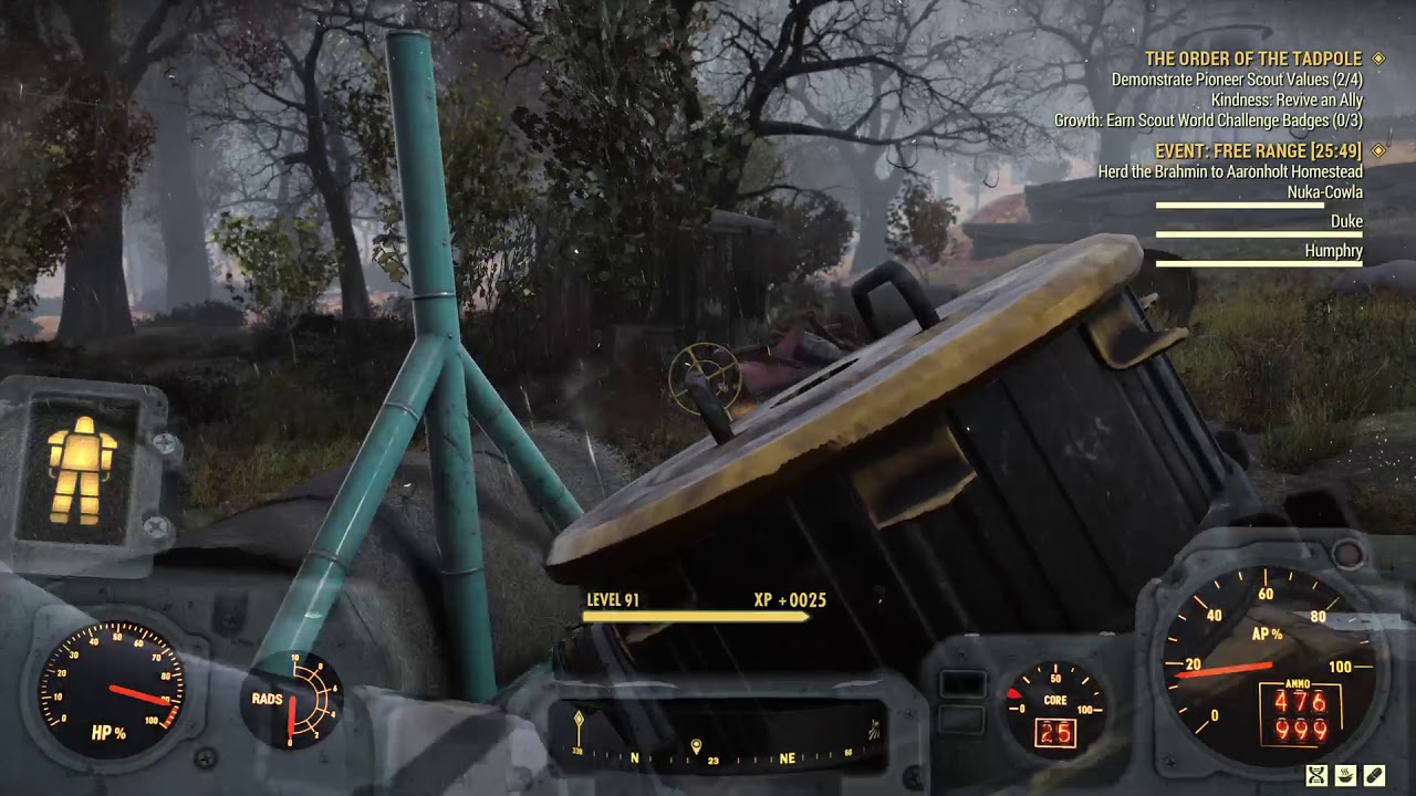Fallout 76 Event Free Range Solo Saved all Brahmin - YouTube