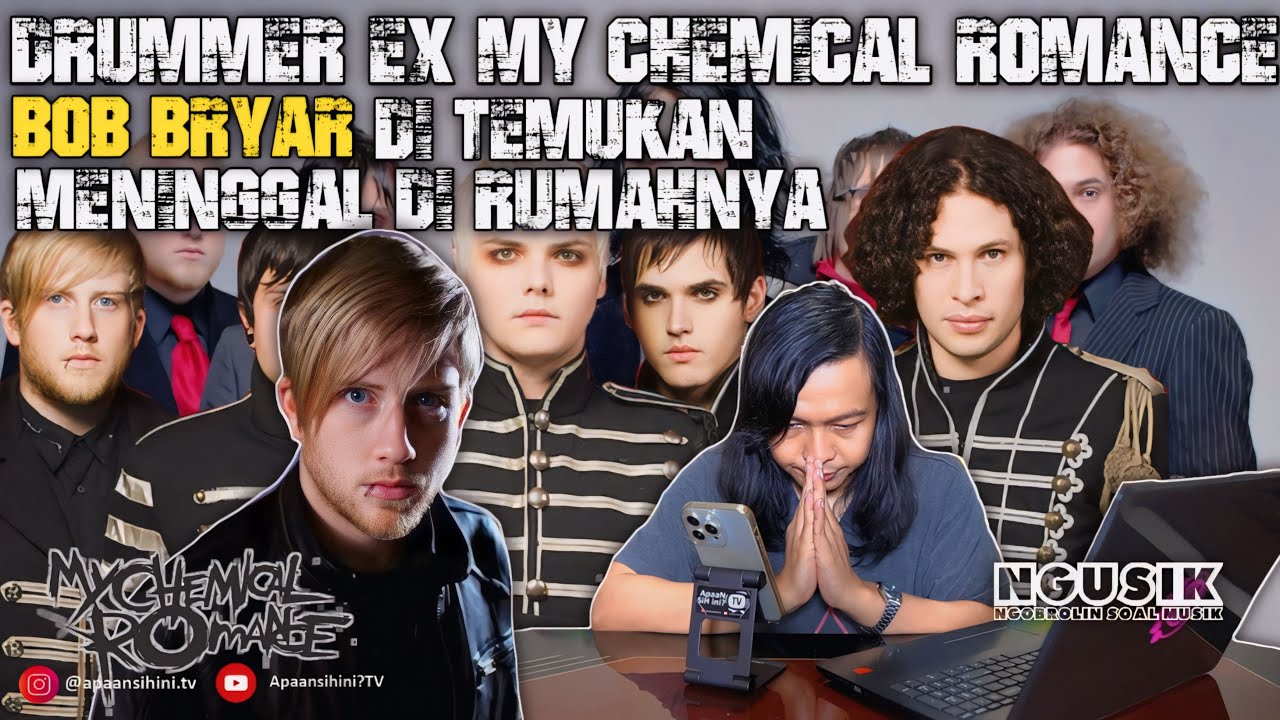 BOB BRYAR DRUMMER EX MY CHEMICAL ROMANCE DITEMUKAN MENINGGAL DIRUMAHNYA || NGUSIK - YouTube