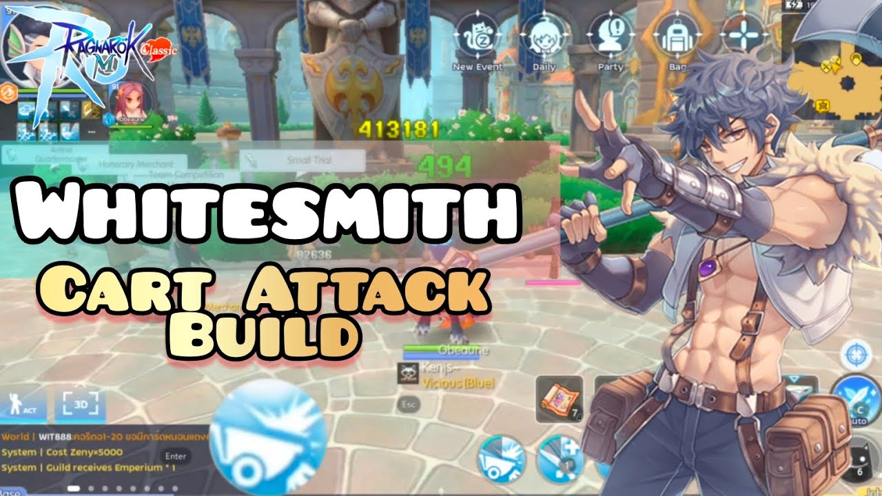 WHITESMITH CART ATTACK BUILD | Ragnarok M: Classic - YouTube