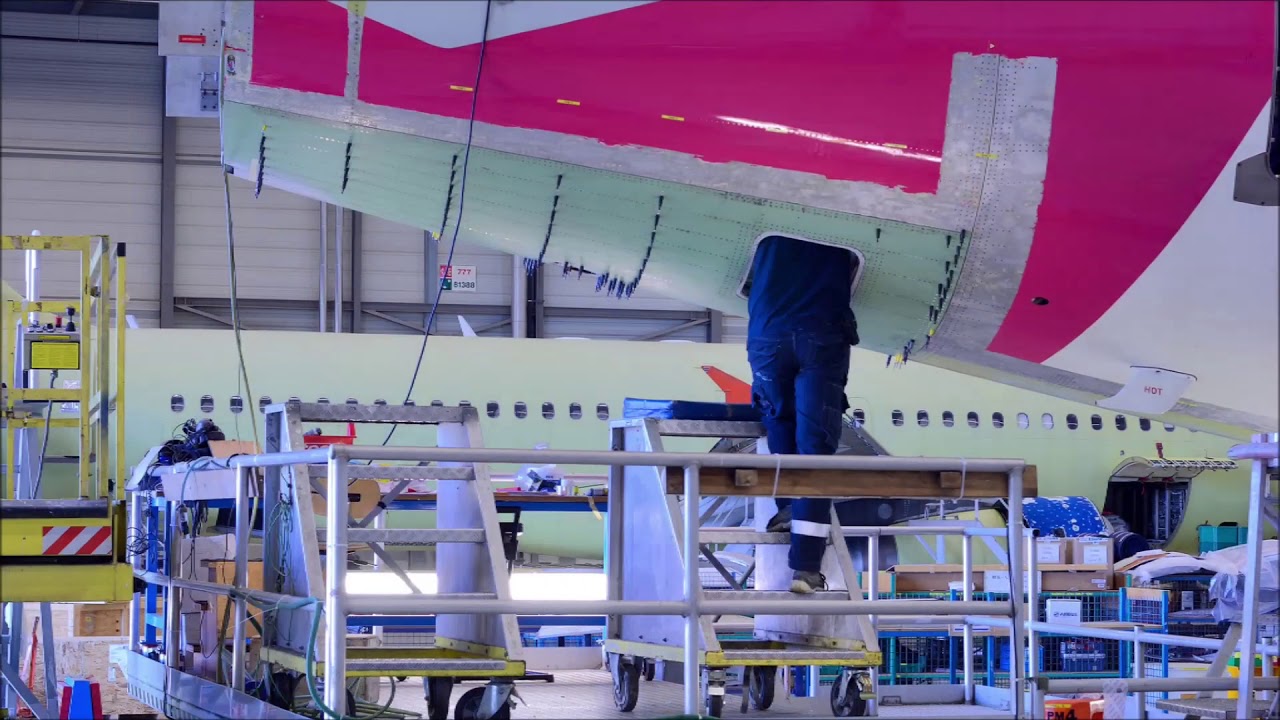 A320 Tail Strike Repair Fokker Techniek B V - YouTube