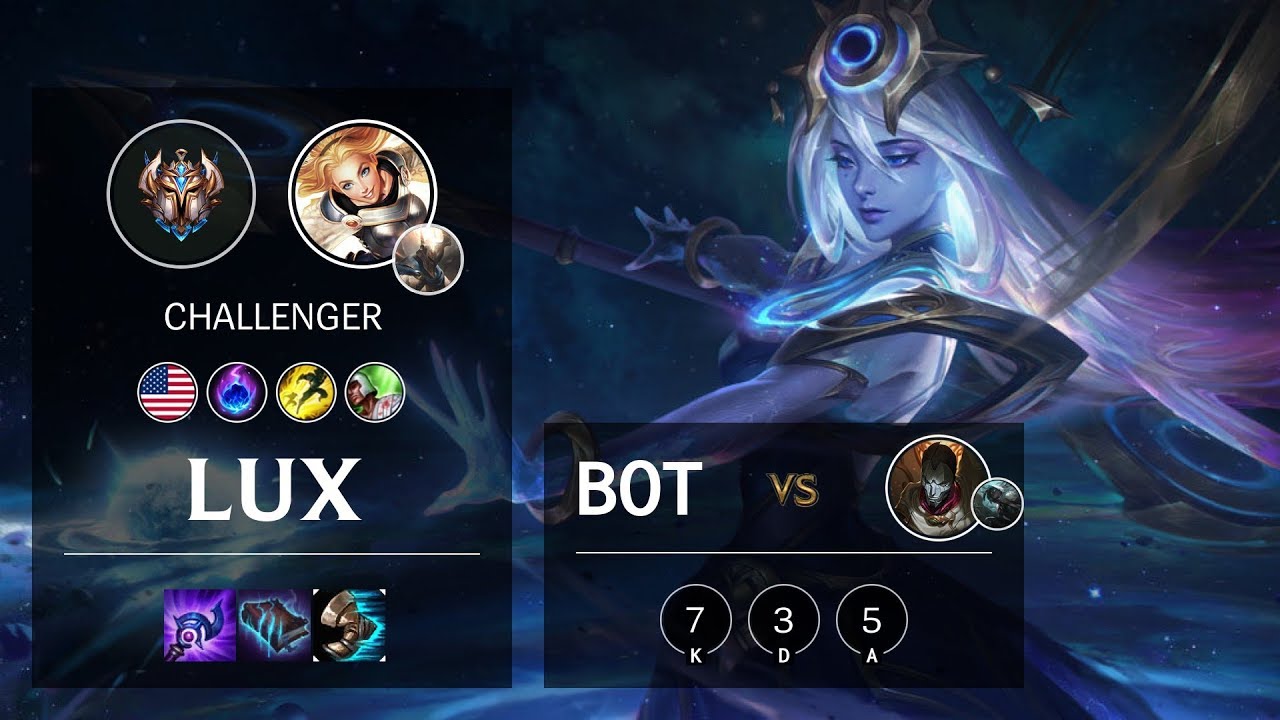Lux Bot vs Jhin - NA Challenger Patch 10.10 - YouTube