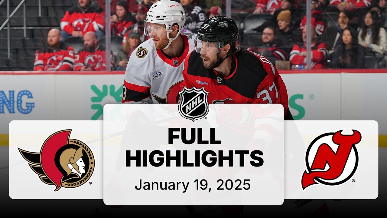 NHL Highlights | Senators vs. Devils - January 19, 2025 - YouTube