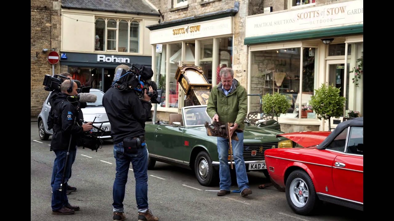 BBC 'Top Gear' filming in Stow-on-the-Wold - YouTube