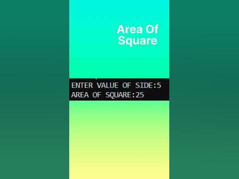 Find Area Of Square Using C - YouTube