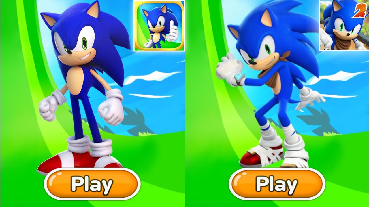 Sonic Dash Vs Sonic Dash 2 : Sonic Boom - Gameplay Speed Battle - All characters unlocked - YouTube