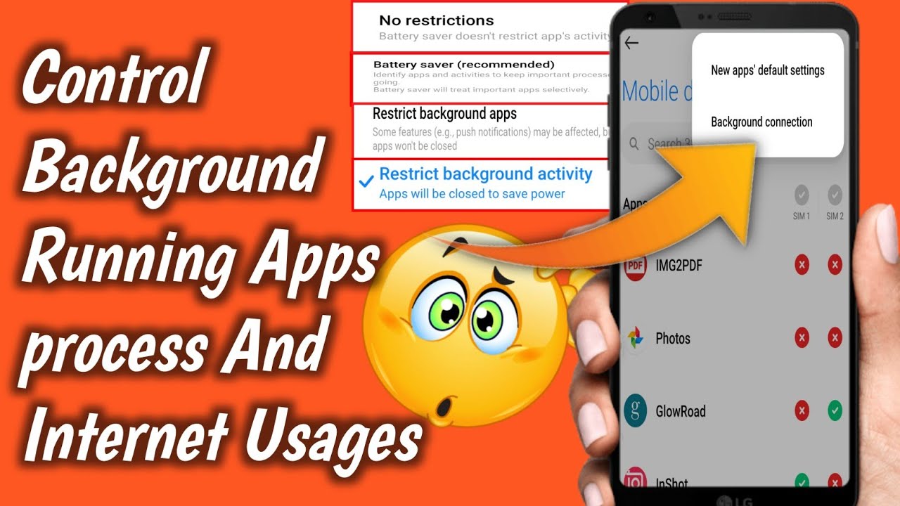 How to control Internet Data And Background Process|Save data in Stand ...