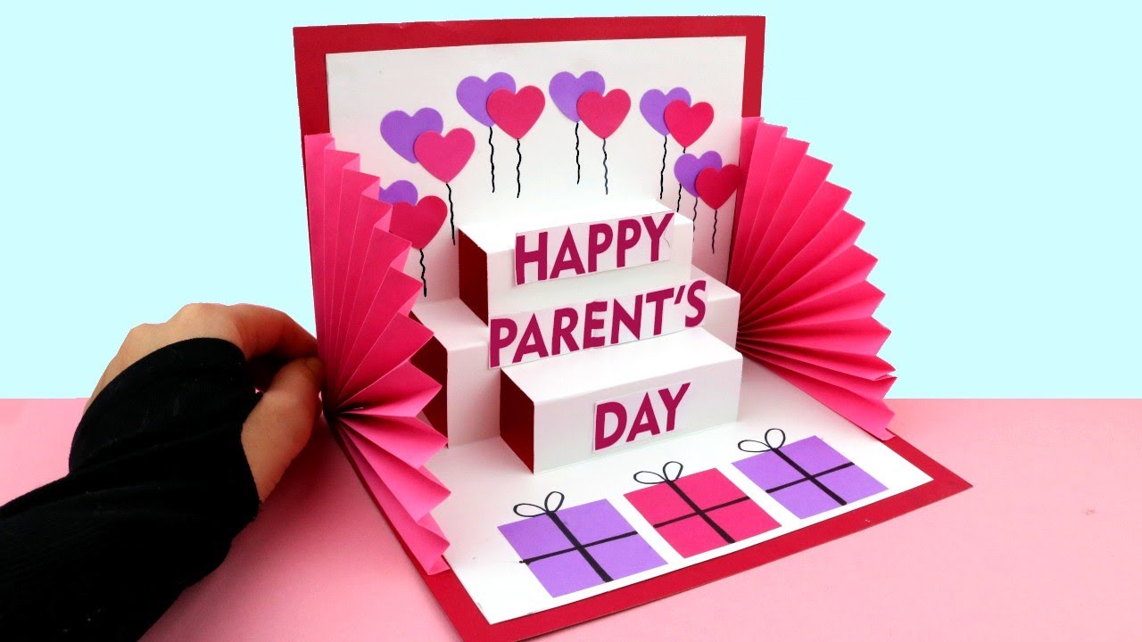 Parent's day card making handmade/ Easy and beautiful card for parent's ...