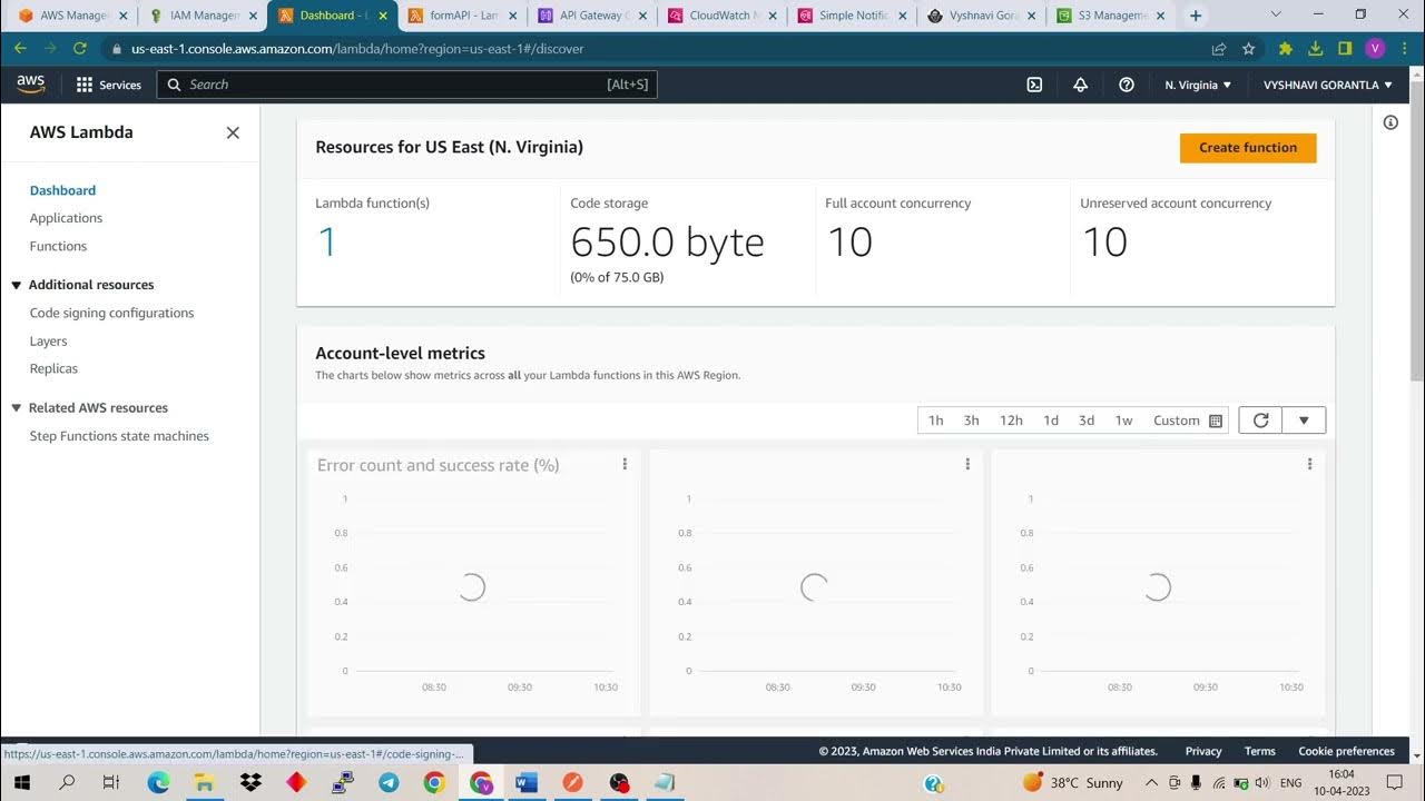 Building and deploying a fully functioning website on AWS Server less Lambda, SNS, API Gateway ...