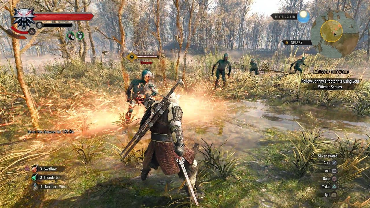 Witcher 3 Swamp Combat Next Gen Modded 4K60FPS - YouTube