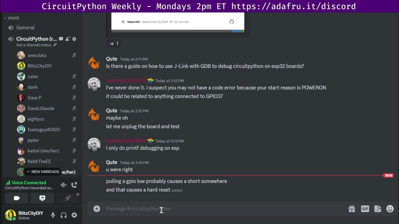 Circuitpython Weekly Meeting For September 25 2023 Circuitpython Circuitpython Adafruit