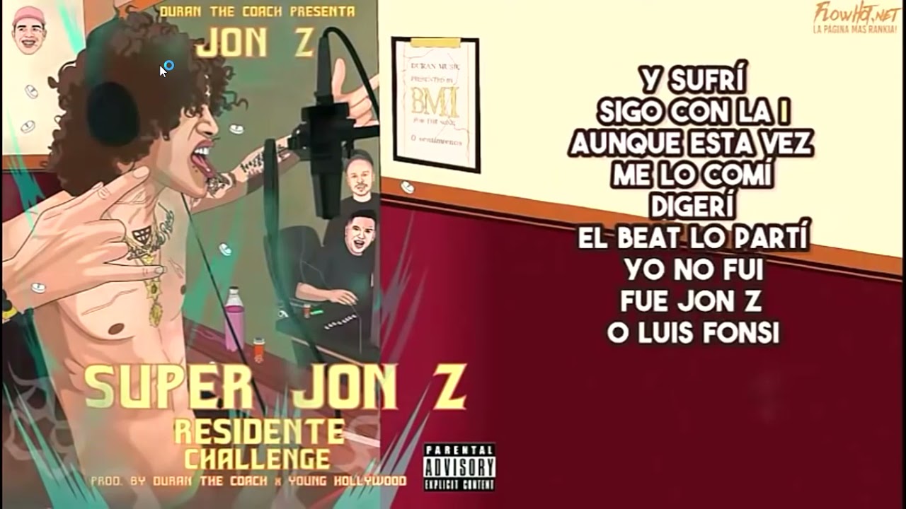 RESIDENTE CHALLENGE - SUPER JON Z - (VOCALES) - YouTube